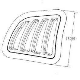 RV-12iS Fiberglass Upper Cowl Louver, Right