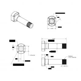 Main Gear Axle 1.25" Diameter