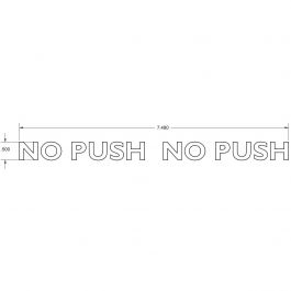Vinyl Decal, White, "No Push"