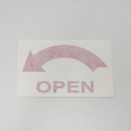 Vinyl Decal, Red Arrow "Open", Left